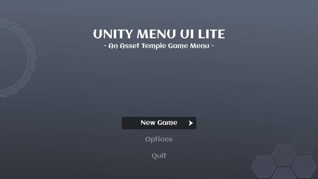 Unity Menu UI Lite – Unity Asset Package – Asset Temple